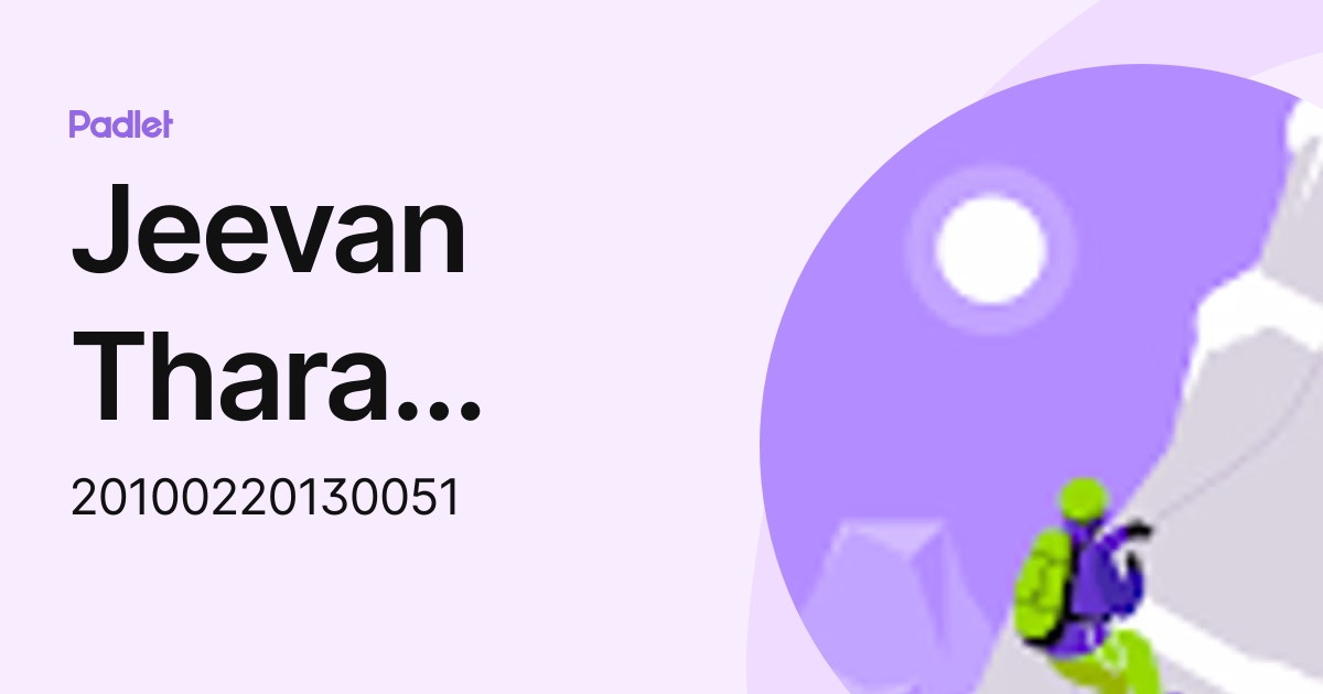 Jeevan Thara Rana 9D (20100220130051) profile | Padlet