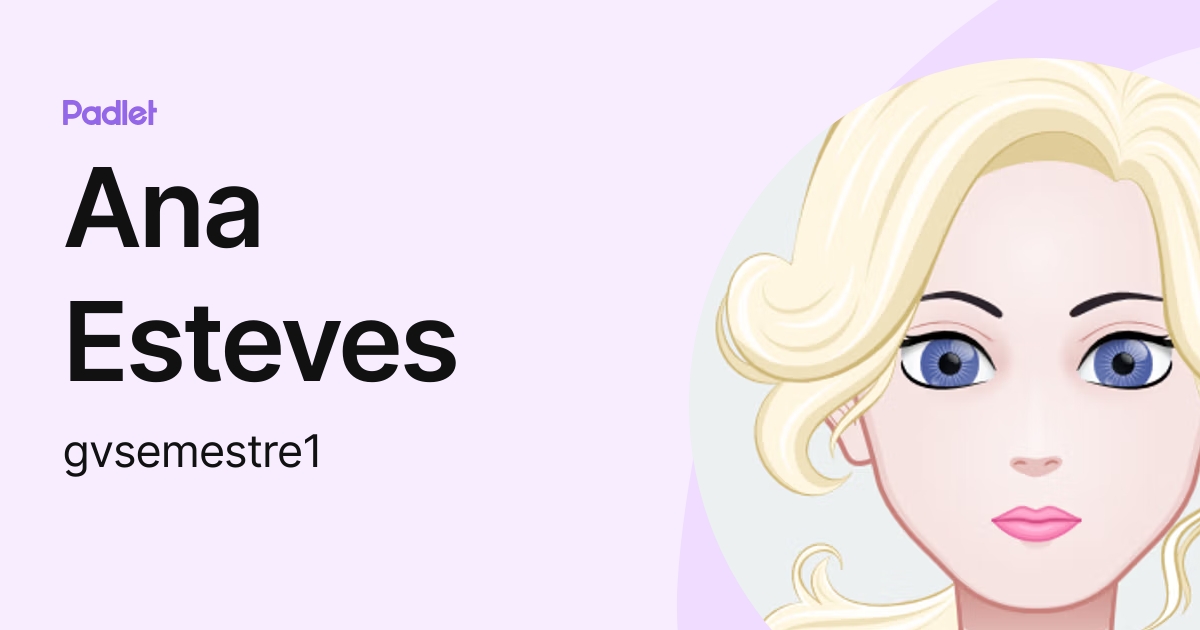 Ana Esteves (gvsemestre1) profile | Padlet