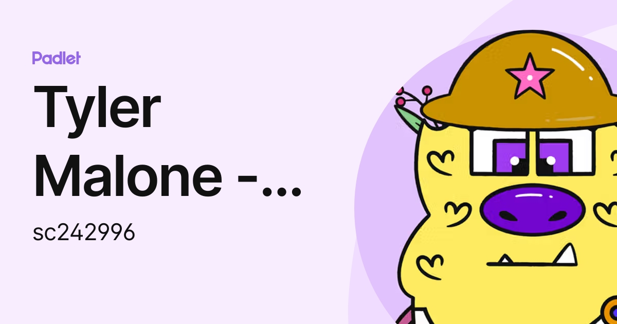 Tyler Malone - Student (sc242996) profile | Padlet