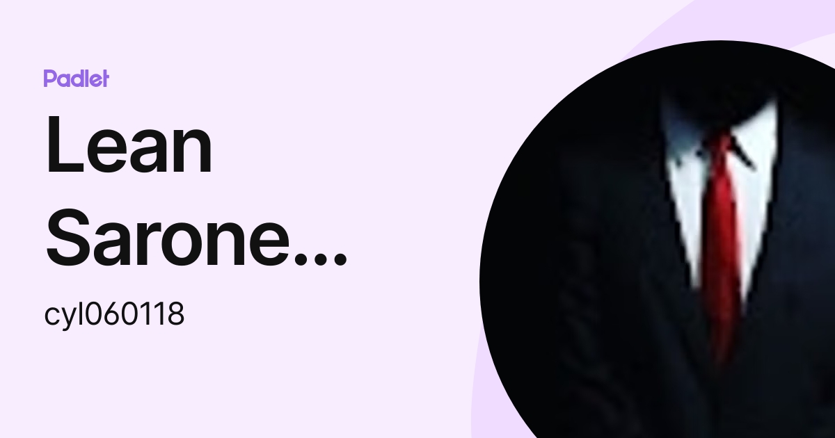 Lean Sarone Pacheco Gonzales (cyl060118) profile | Padlet
