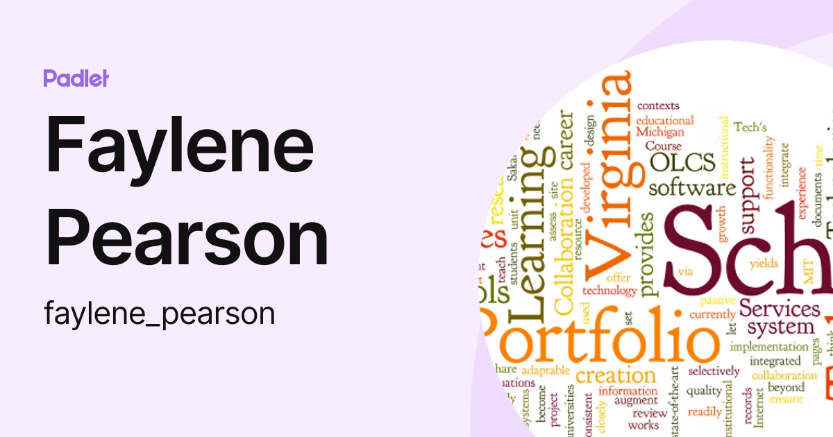 Faylene Pearson (faylene_pearson) profile | Padlet