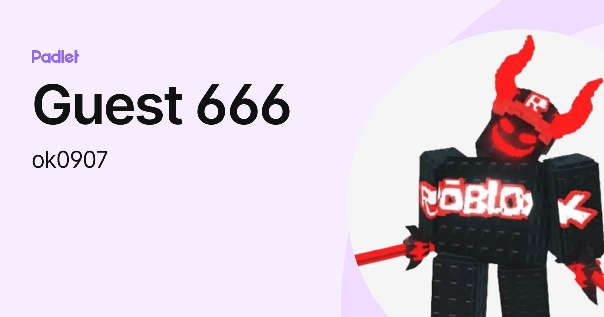 Guest 666 (ok0907) profile | Padlet