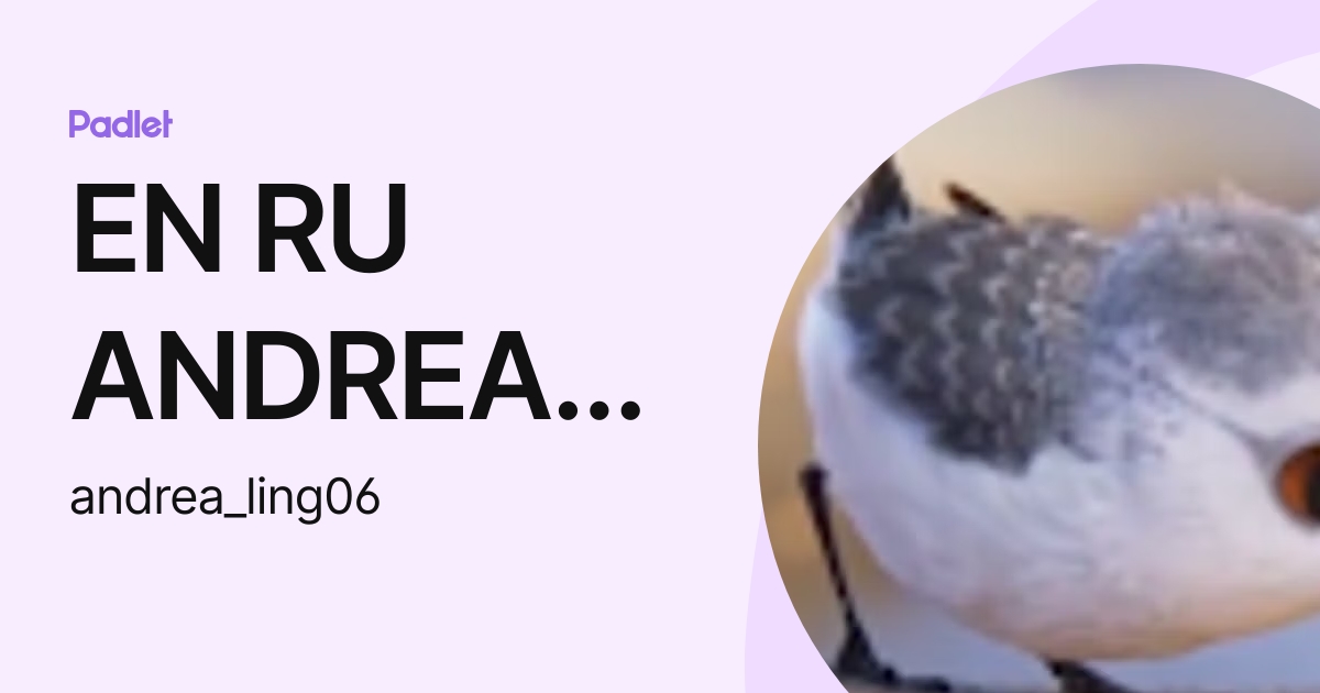 EN RU ANDREA LING (andrea_ling06) profile | Padlet