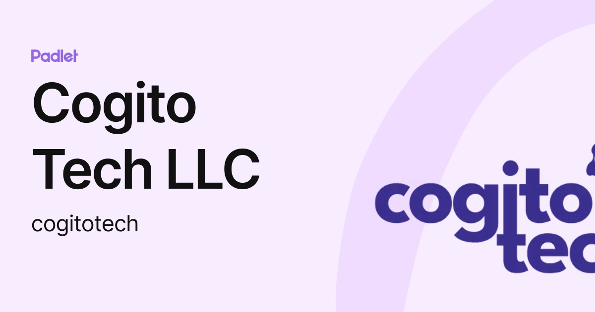 Cogito Tech LLC (cogitotech) profile | Padlet