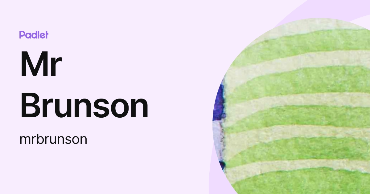 Mr Brunson Mrbrunson Profile Padlet