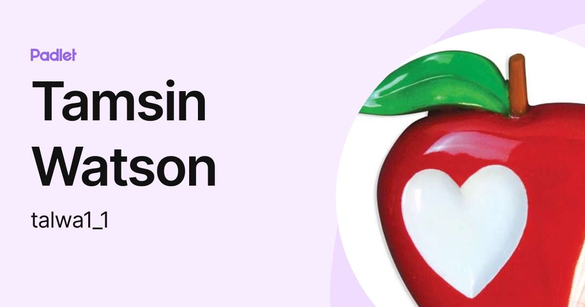 Tamsin Watson (talwa1_1) profile | Padlet