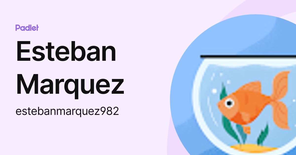 Esteban Marquez (estebanmarquez982) profile | Padlet