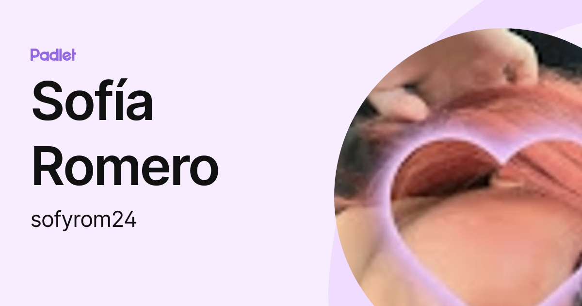 Sofía Romero (sofyrom24) profile | Padlet