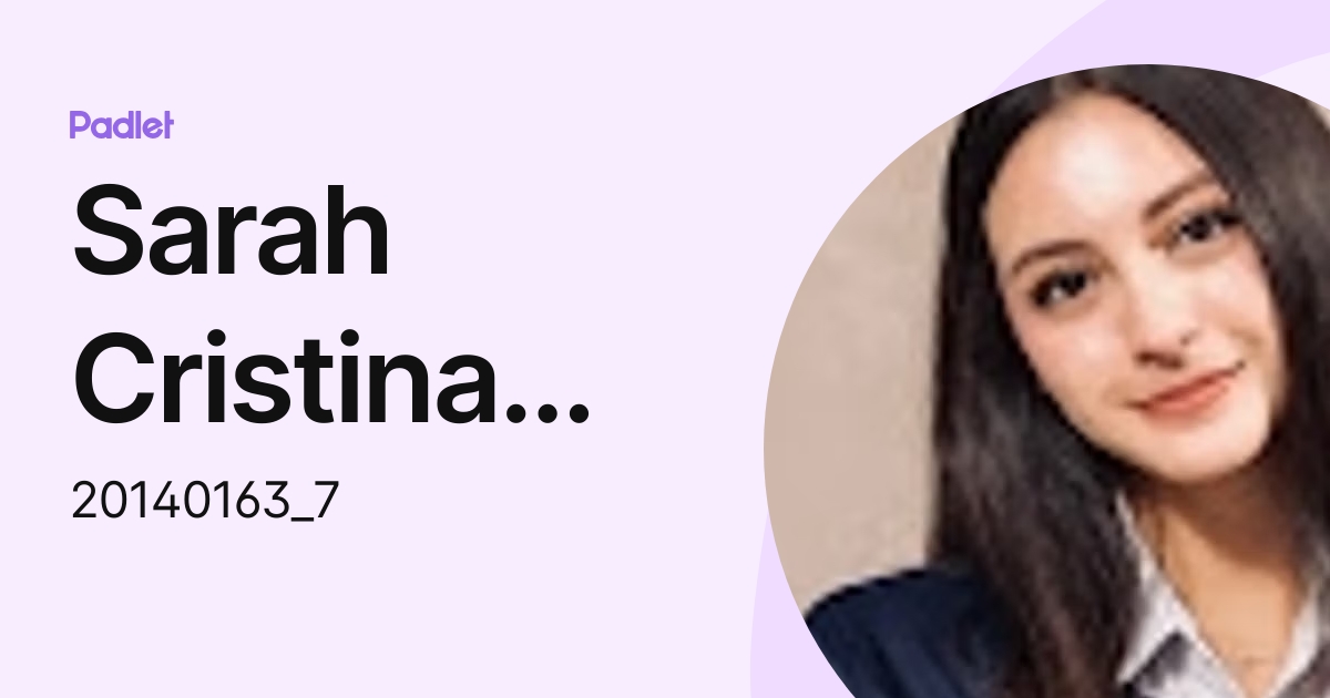 Sarah Cristina Requena Barrios (20140163_7) profile | Padlet