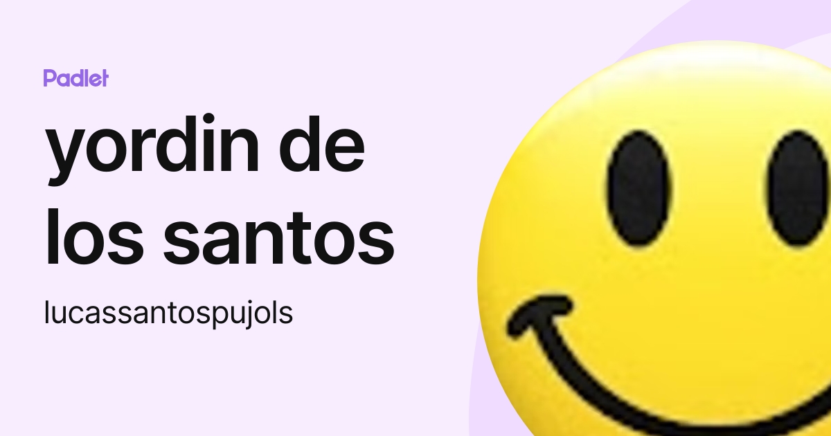 yordin de los santos (lucassantospujols) profile | Padlet