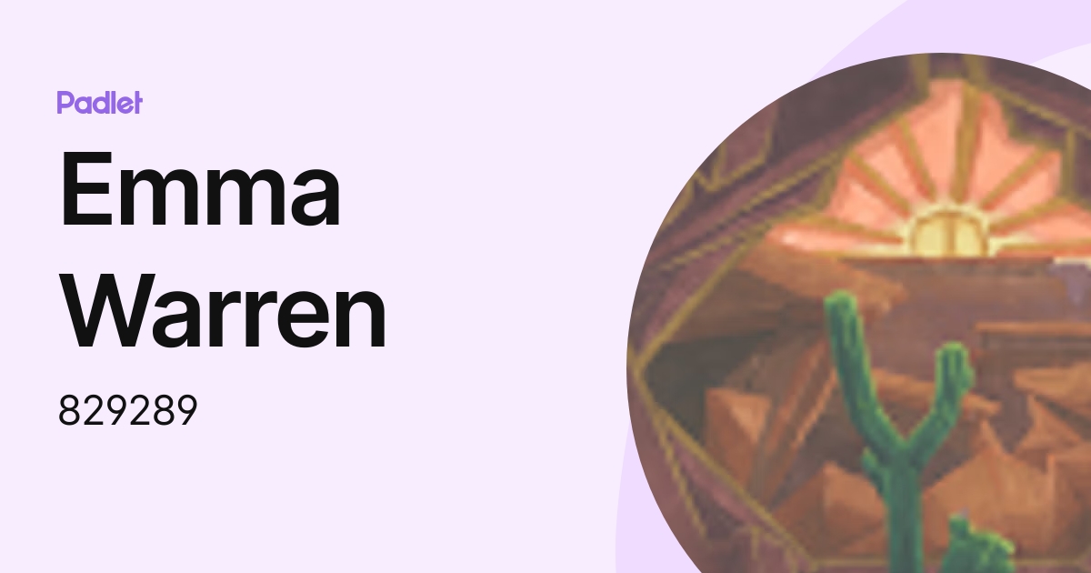 Emma Warren (829289) profile | Padlet
