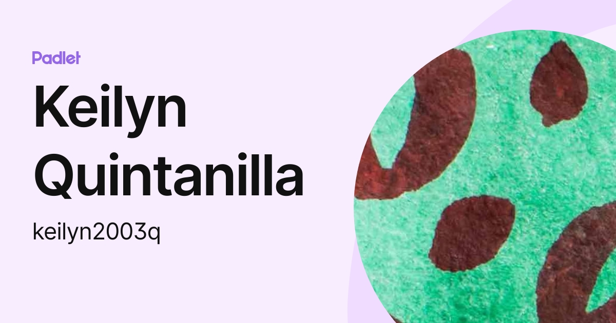 Keilyn Quintanilla (keilyn2003q) profile | Padlet