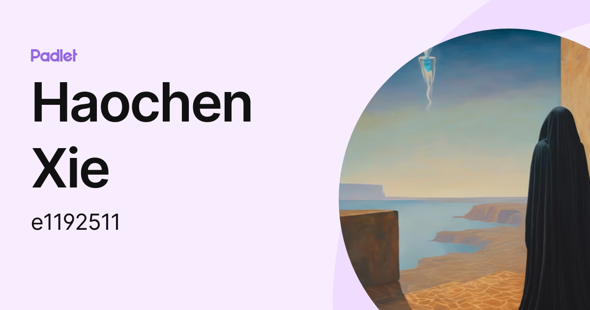 Haochen Xie (e1192511) profile | Padlet