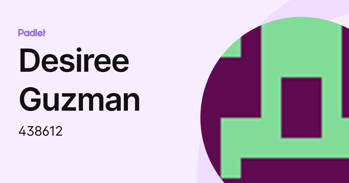 Desiree Guzman (438612) profile | Padlet