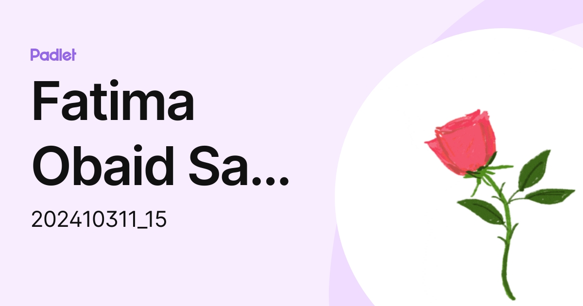 Fatima Obaid Saif Alkaabi (202410311_15) profile | Padlet