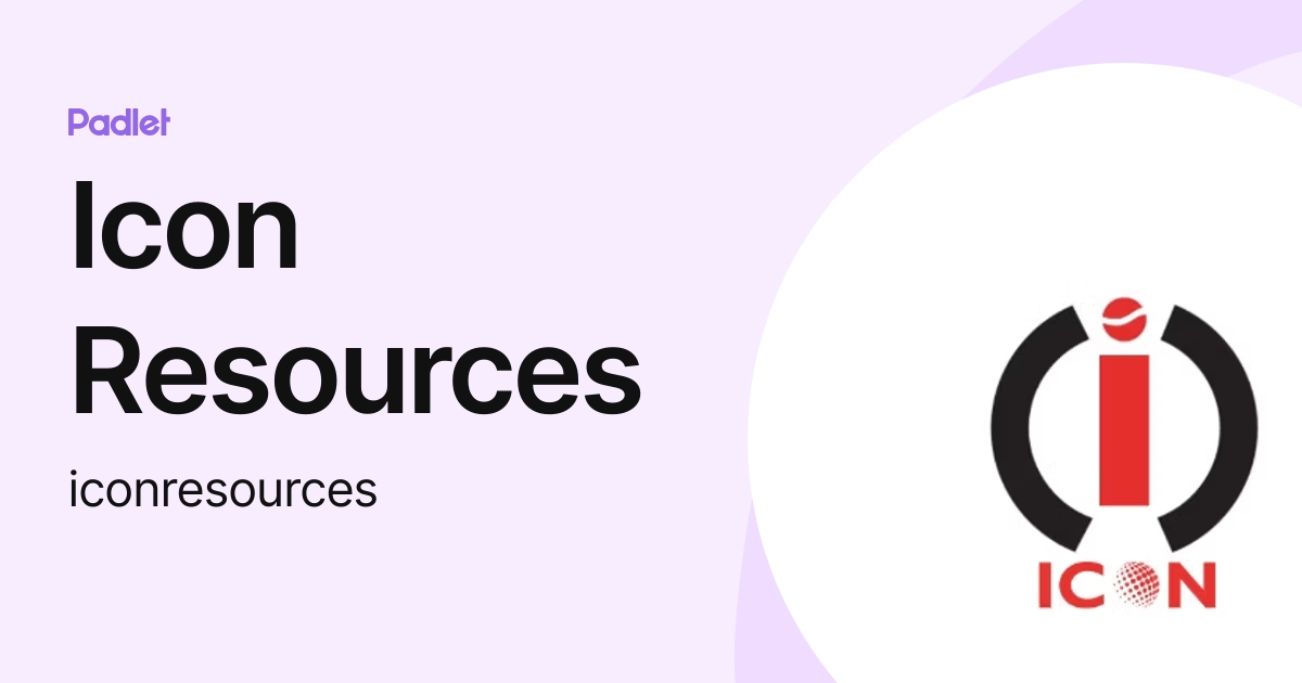 Icon Resources (iconresources) profile | Padlet