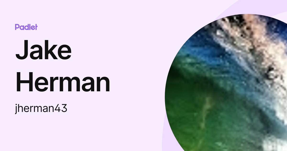 Jake Herman (jherman43) profile | Padlet