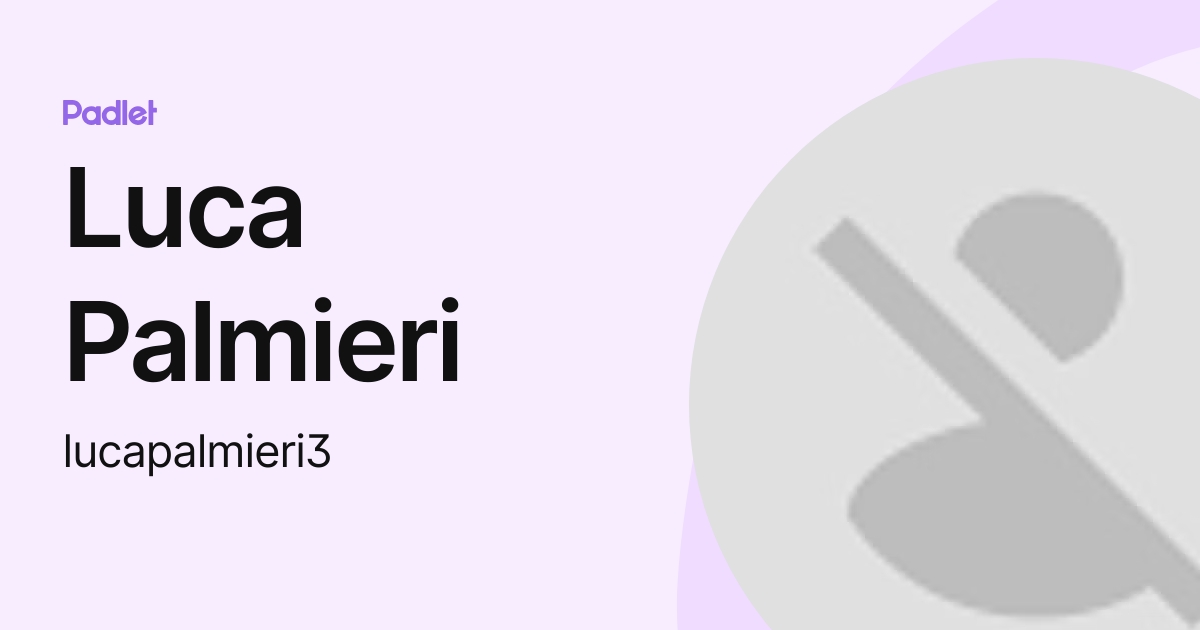 Luca Palmieri (lucapalmieri3) profile | Padlet
