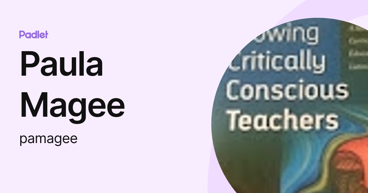 Paula Magee (pamagee) profile | Padlet