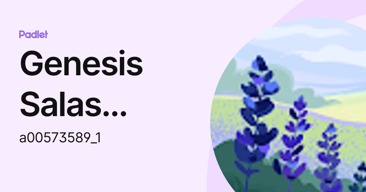 Genesis Salas García (a00573589_1) profile | Padlet