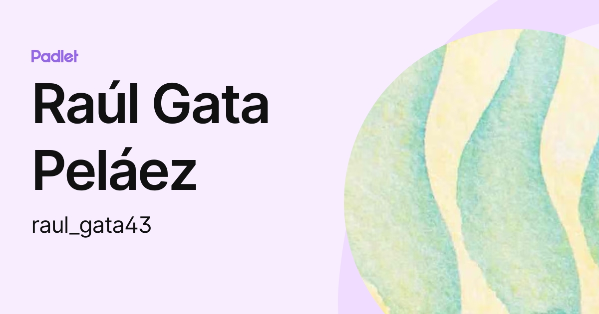 Raúl Gata Peláez (raul_gata43) profile | Padlet