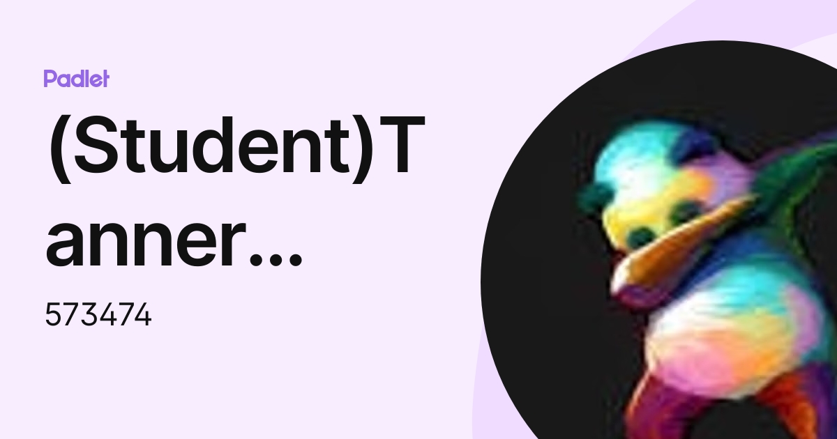 (Student)Tanner Stephens (573474) profile | Padlet