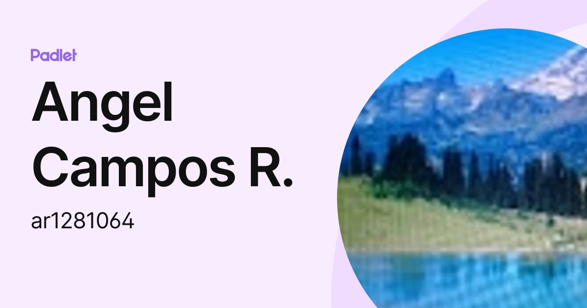 Angel Campos R. (ar1281064) profile | Padlet