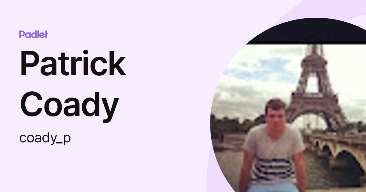 Patrick Coady (coady_p) profile | Padlet