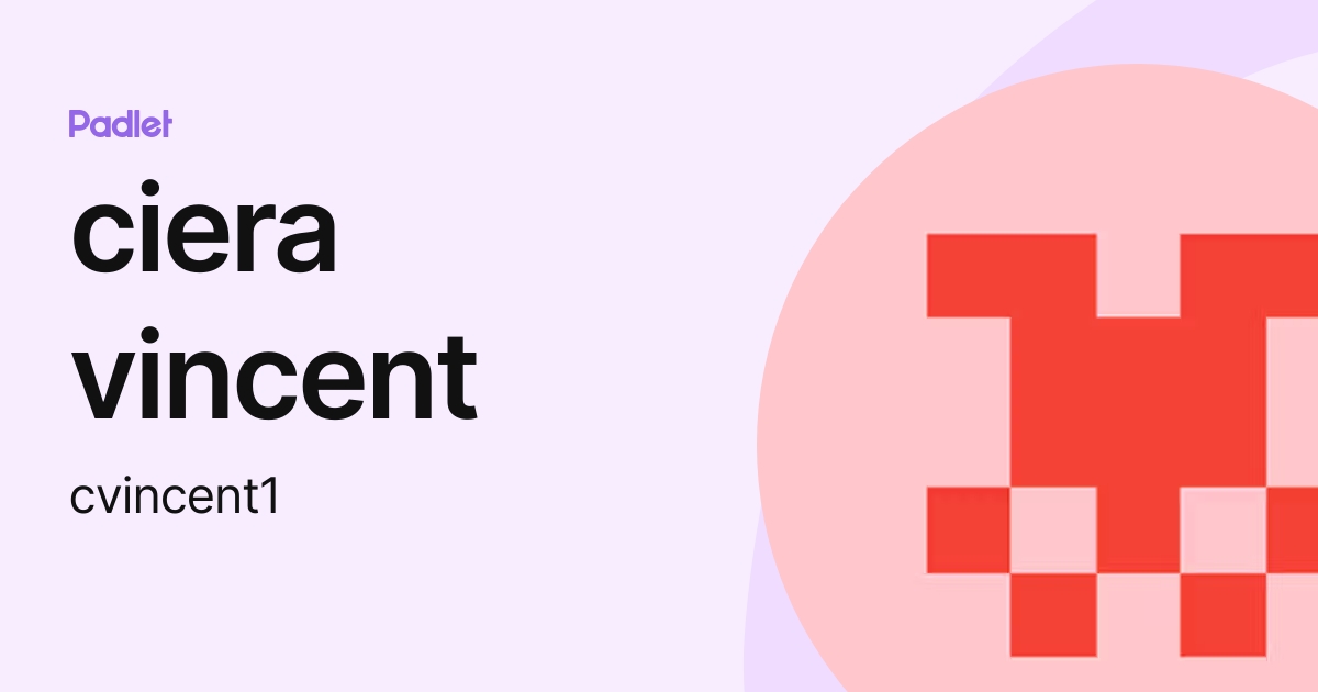 ciera vincent (cvincent1) profile | Padlet