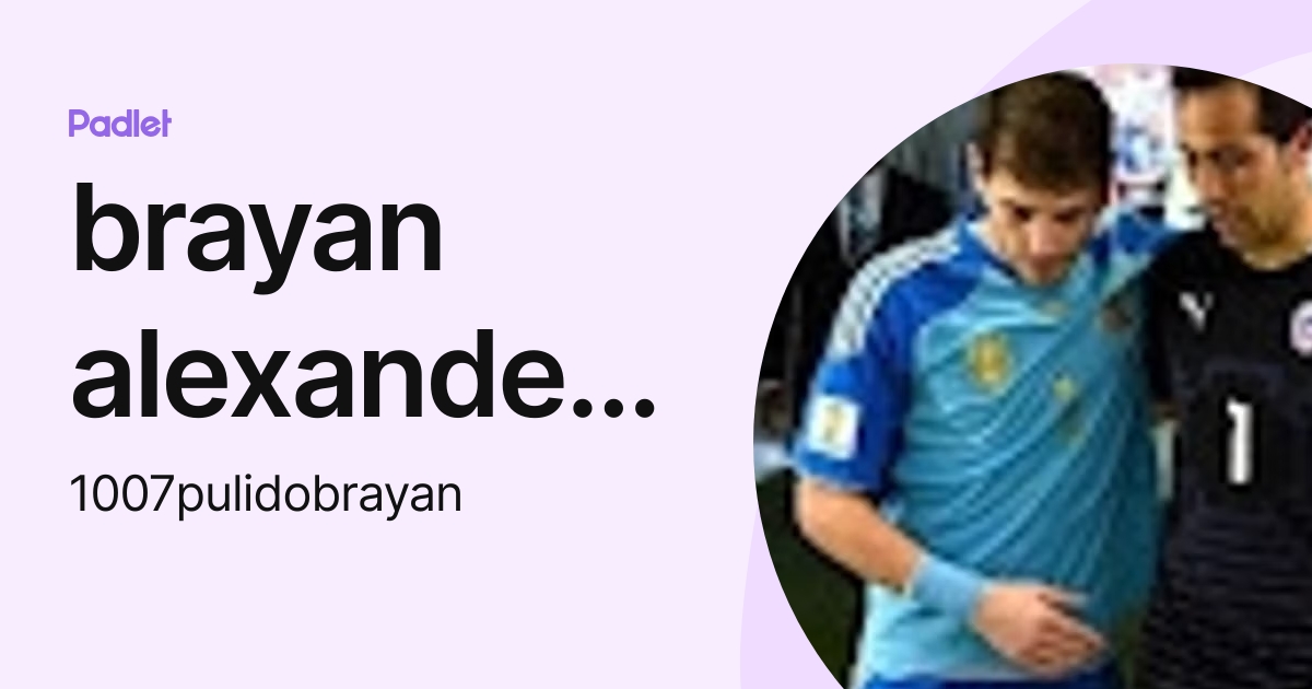 brayan alexander pulido fajardo (1007pulidobrayan) profile | Padlet