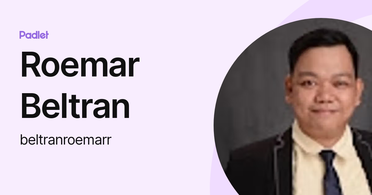 Roemar Beltran (beltranroemarr) profile | Padlet
