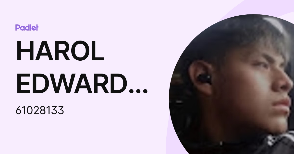 HAROL EDWARDS CASSIA LULO (61028133) profile | Padlet