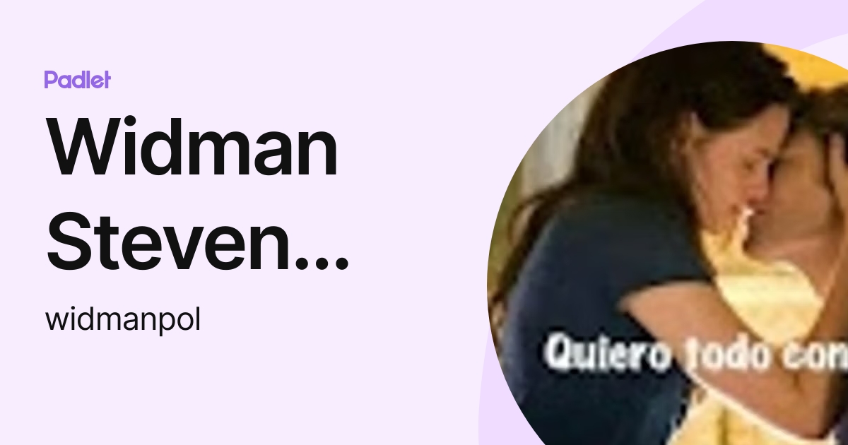 Widman Steven Ambrosio Pol (widmanpol) profile | Padlet
