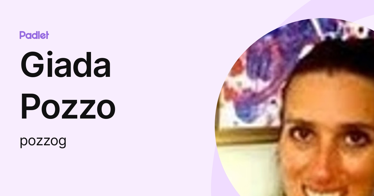 Giada Pozzo (pozzog) profile | Padlet