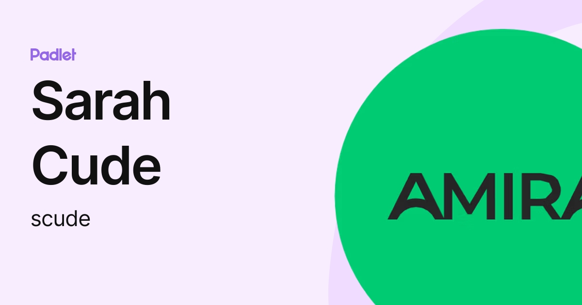 Sarah Cude (scude) profile | Padlet