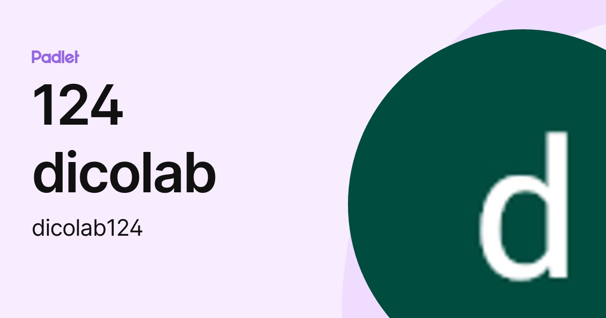 124 dicolab (dicolab124) profile | Padlet