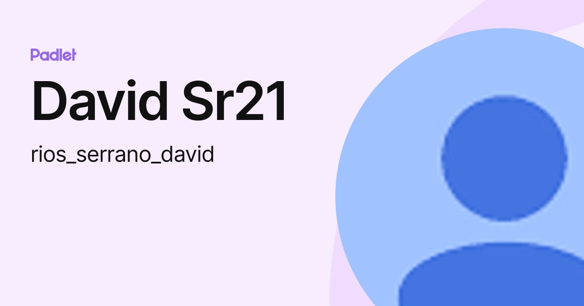David Sr21 (rios_serrano_david) profile | Padlet