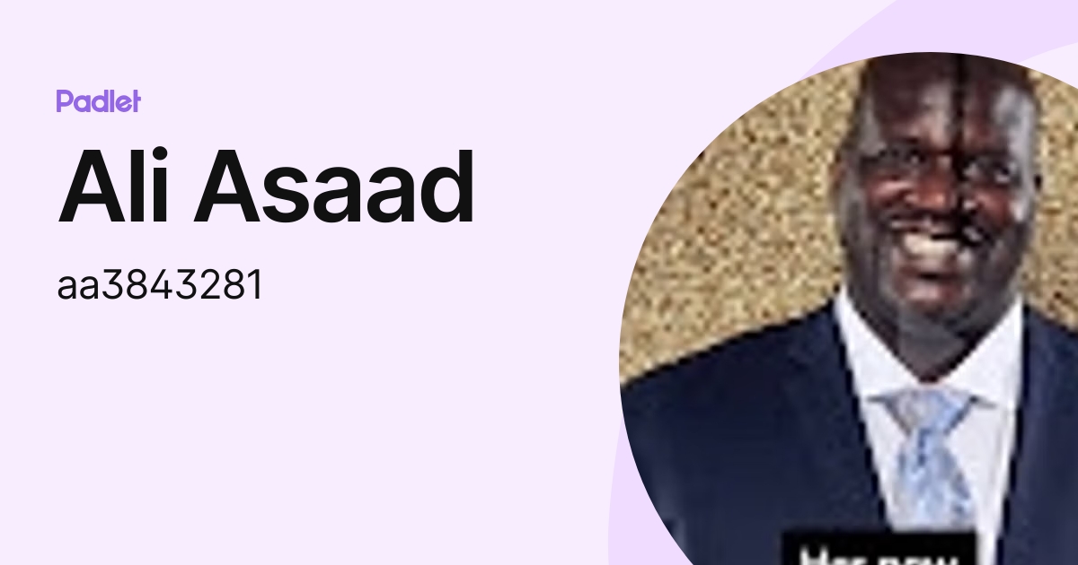 Ali Asaad (aa3843281) profile | Padlet