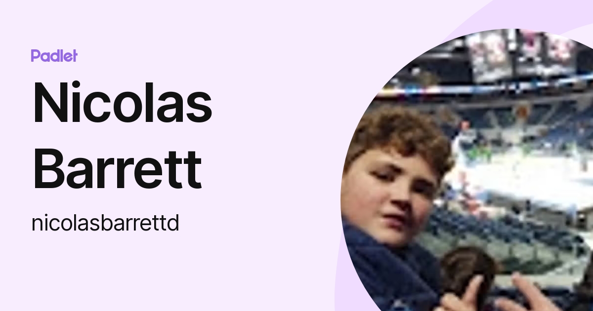 Nicolas Barrett (nicolasbarrettd) profile | Padlet