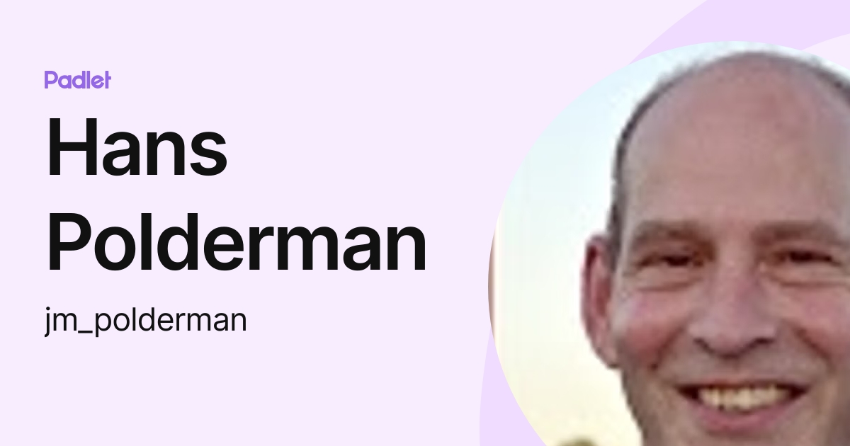 Hans Polderman (jm_polderman) profile | Padlet