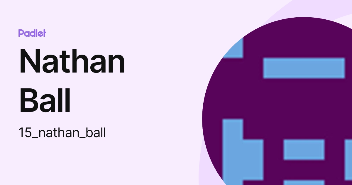 Nathan Ball (15_nathan_ball) profile | Padlet