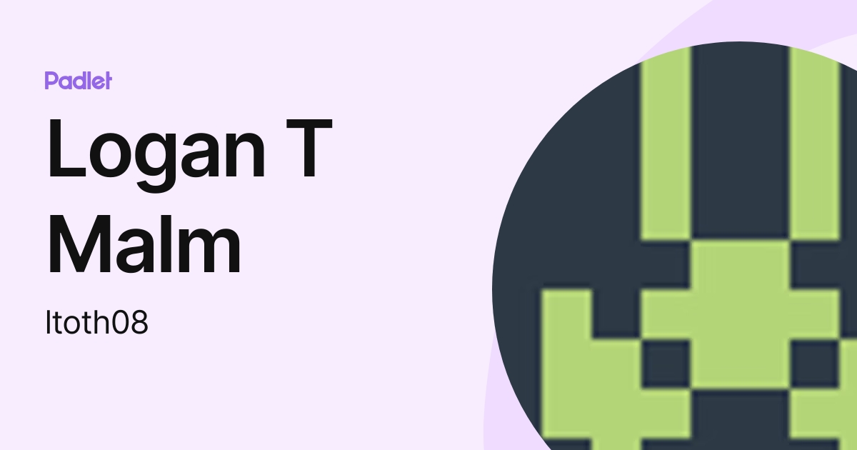 Logan T Malm (ltoth08) profile | Padlet