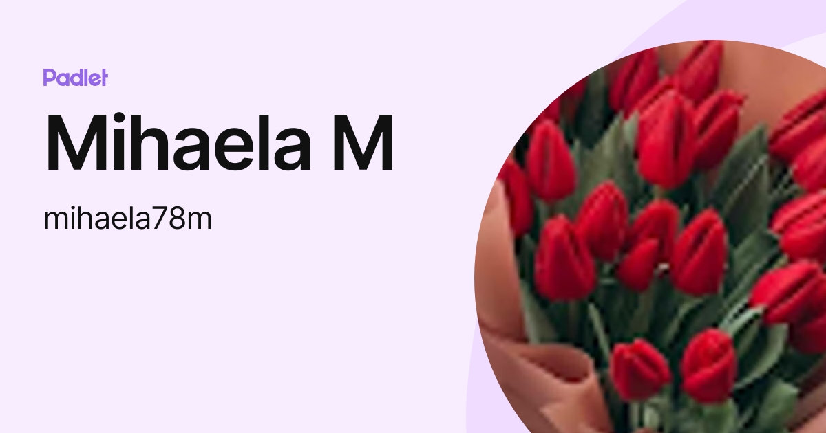 Mihaela M (mihaela78m) profile | Padlet
