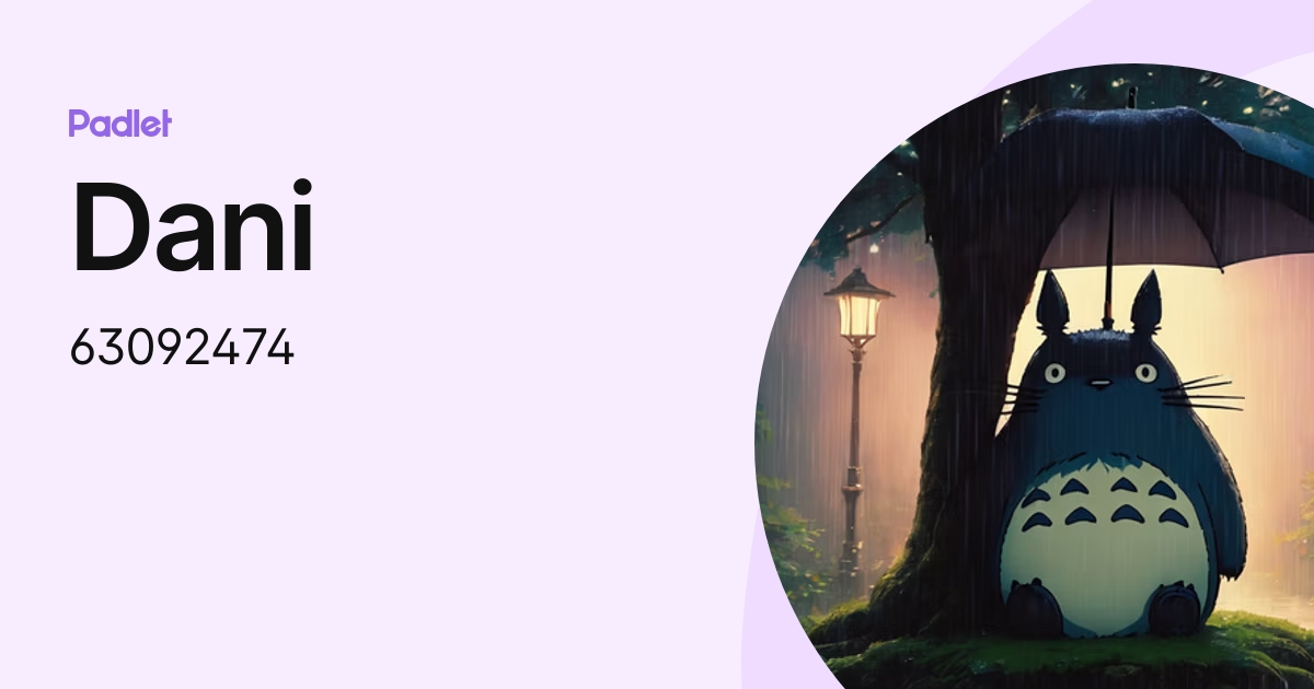 Dani (63092474) profile | Padlet