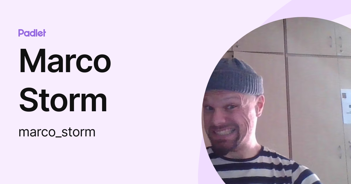 Marco Storm (marco_storm) profile | Padlet