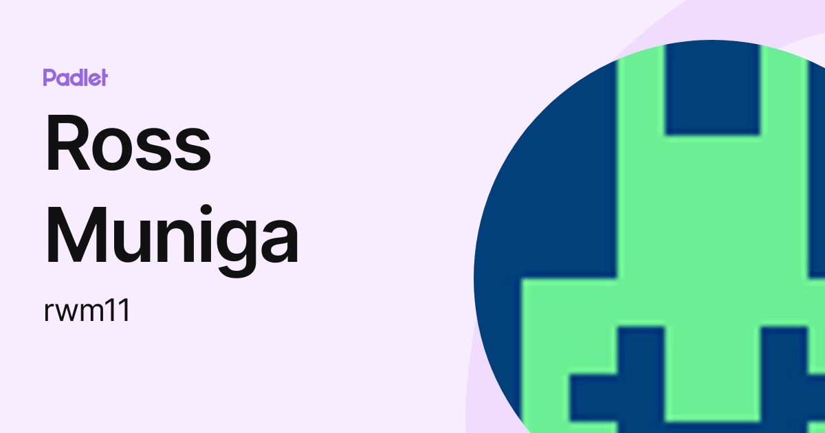 Ross Muniga (rwm11) profile | Padlet