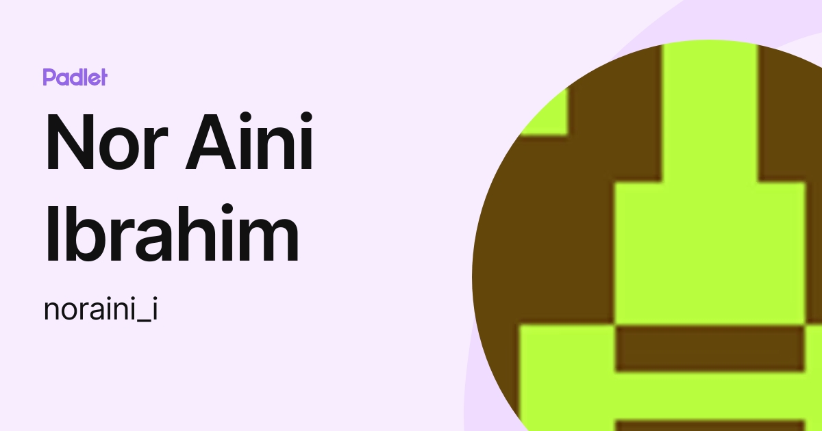 Nor Aini Ibrahim (noraini_i) profile | Padlet