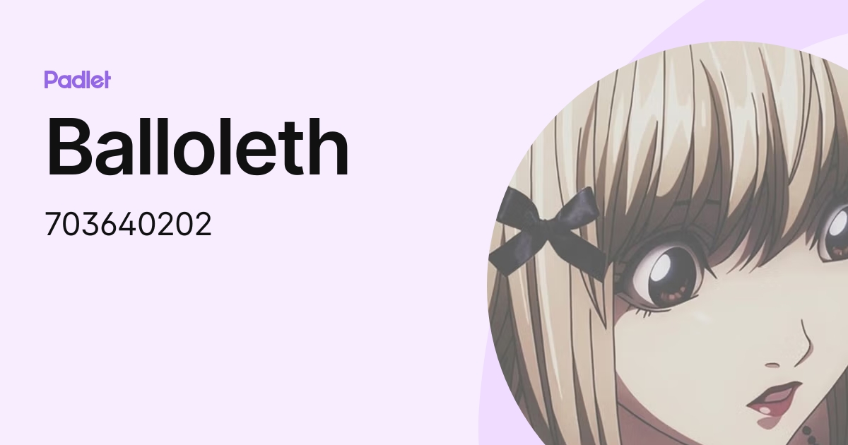 Balloleth 703640202 Profile Padlet