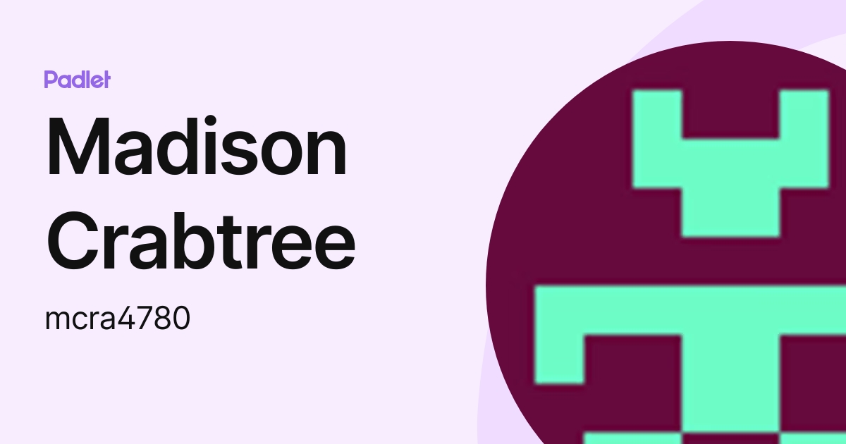 Madison Crabtree (mcra4780) profile | Padlet
