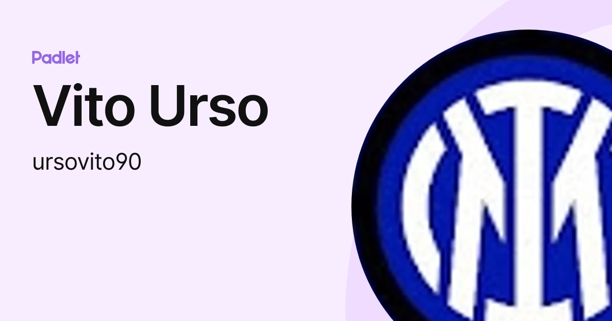 Vito Urso (ursovito90) profile | Padlet